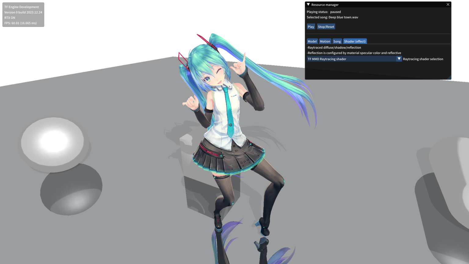 MMD style raytracing shader update - Tama Portal